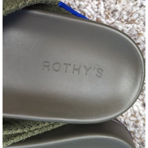 Rothy's | Shoes | Rothys The Weekend Slide Womens Green Cross Strap ...
